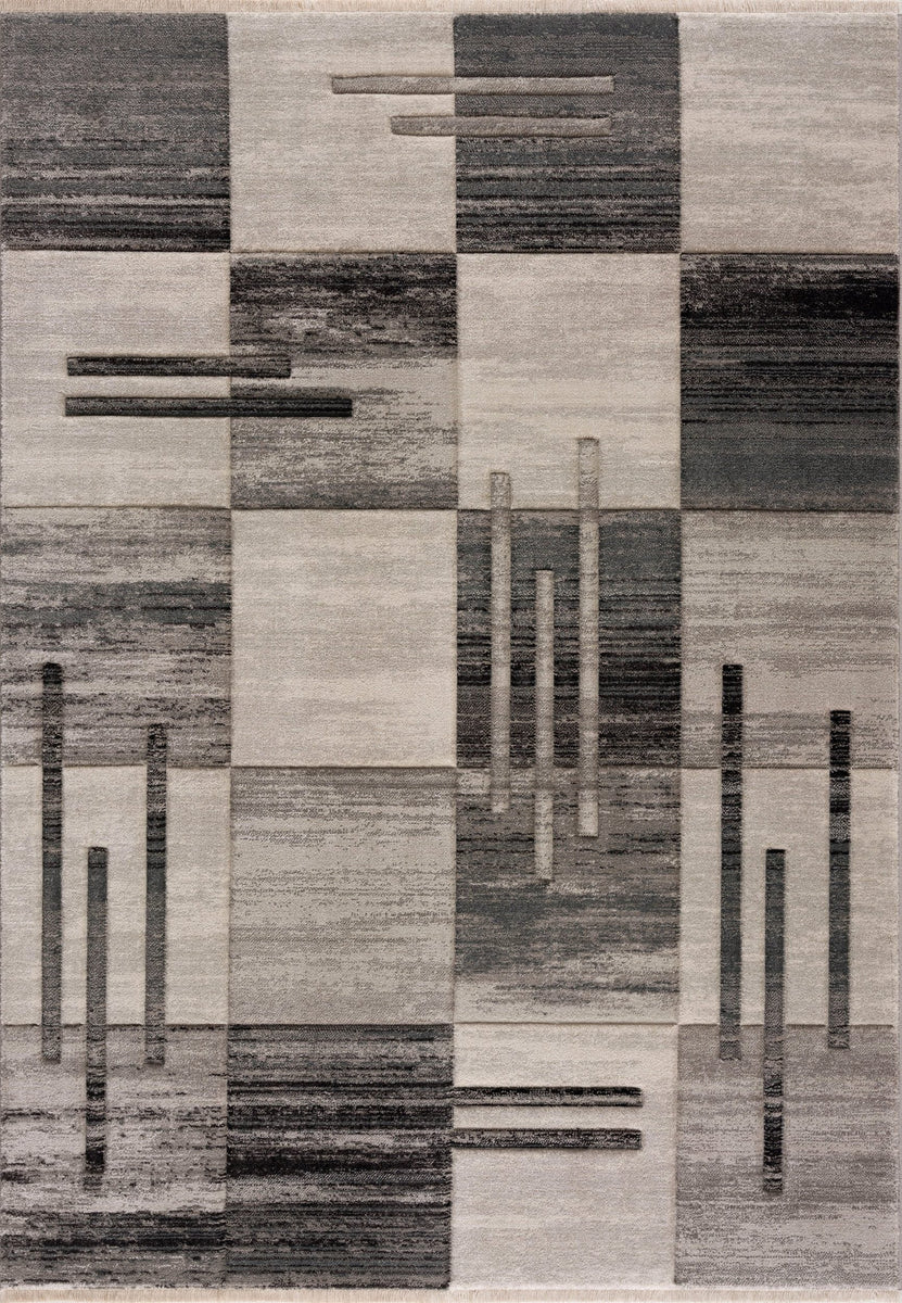 Covor Saniel cu fire scurte, aspect de marmura maro 240x320 cm