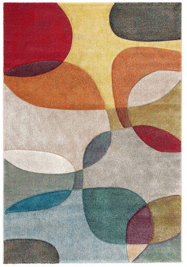 Covor Liva viu colorat cu model 3D modern, 80x150 cm | LunaHome.ro