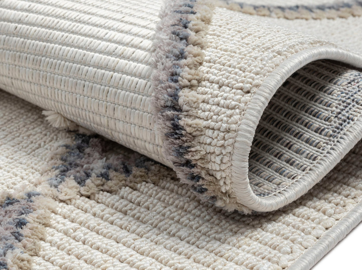 Covor Luana cu aspect de sisal model scandi boho cu franjuri 160x230 c