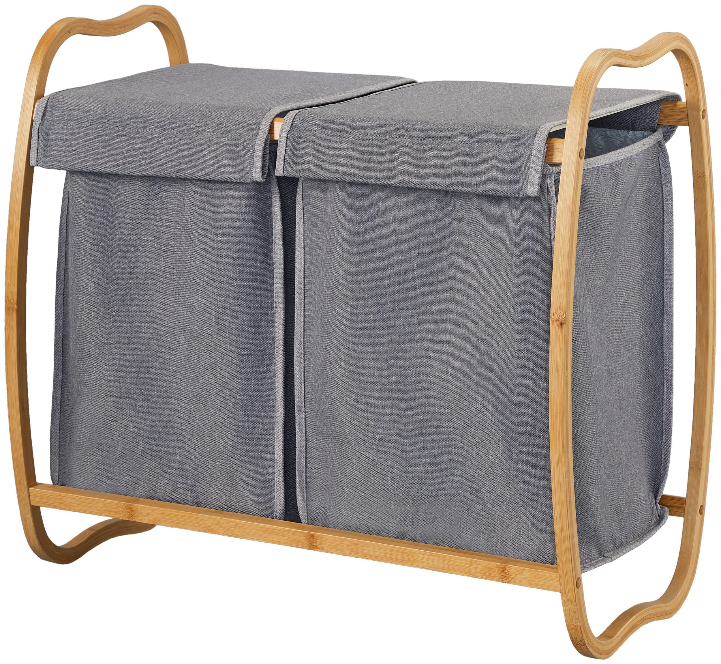 Cos de rufe Costa Rica cu cadru din lemn de bambus 70 cm latime ...