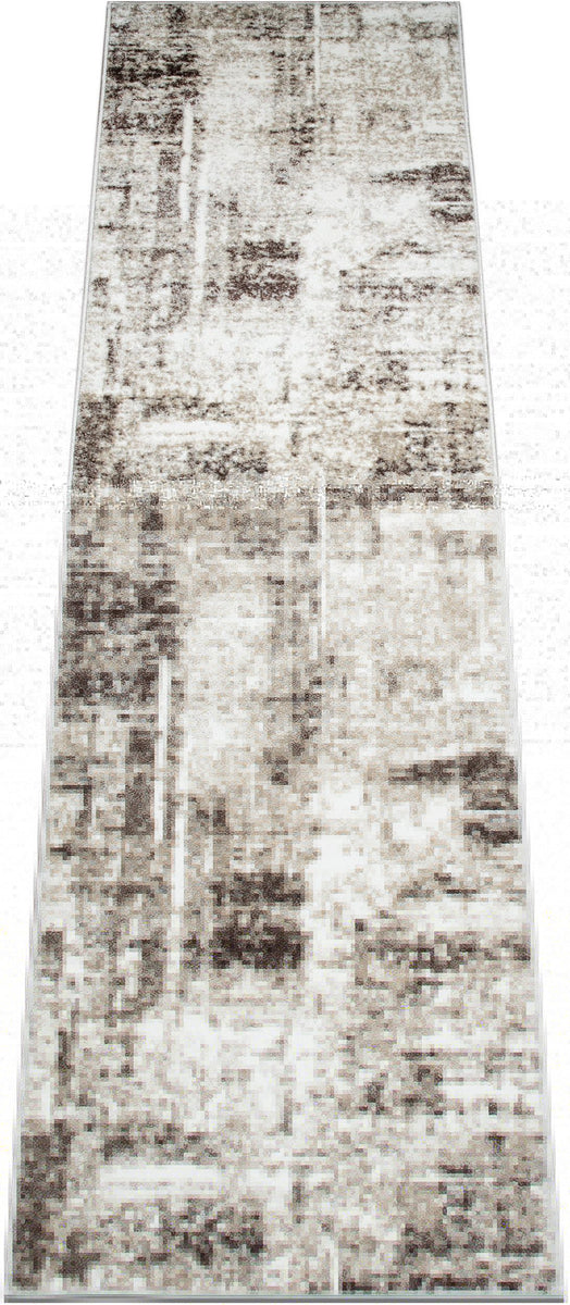 Covor Salsa cu aspect vintage maro, model modern 80x250 cm
