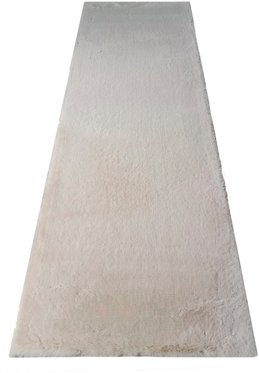 Covor »Rabbit« cu textura de blana de iepure, bej 80x250 cm | LunaHome.ro