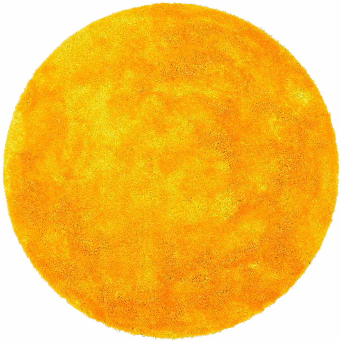 Covor rotund Dana foarte moale si pufos, galben intens 190 cm | LunaHome.ro