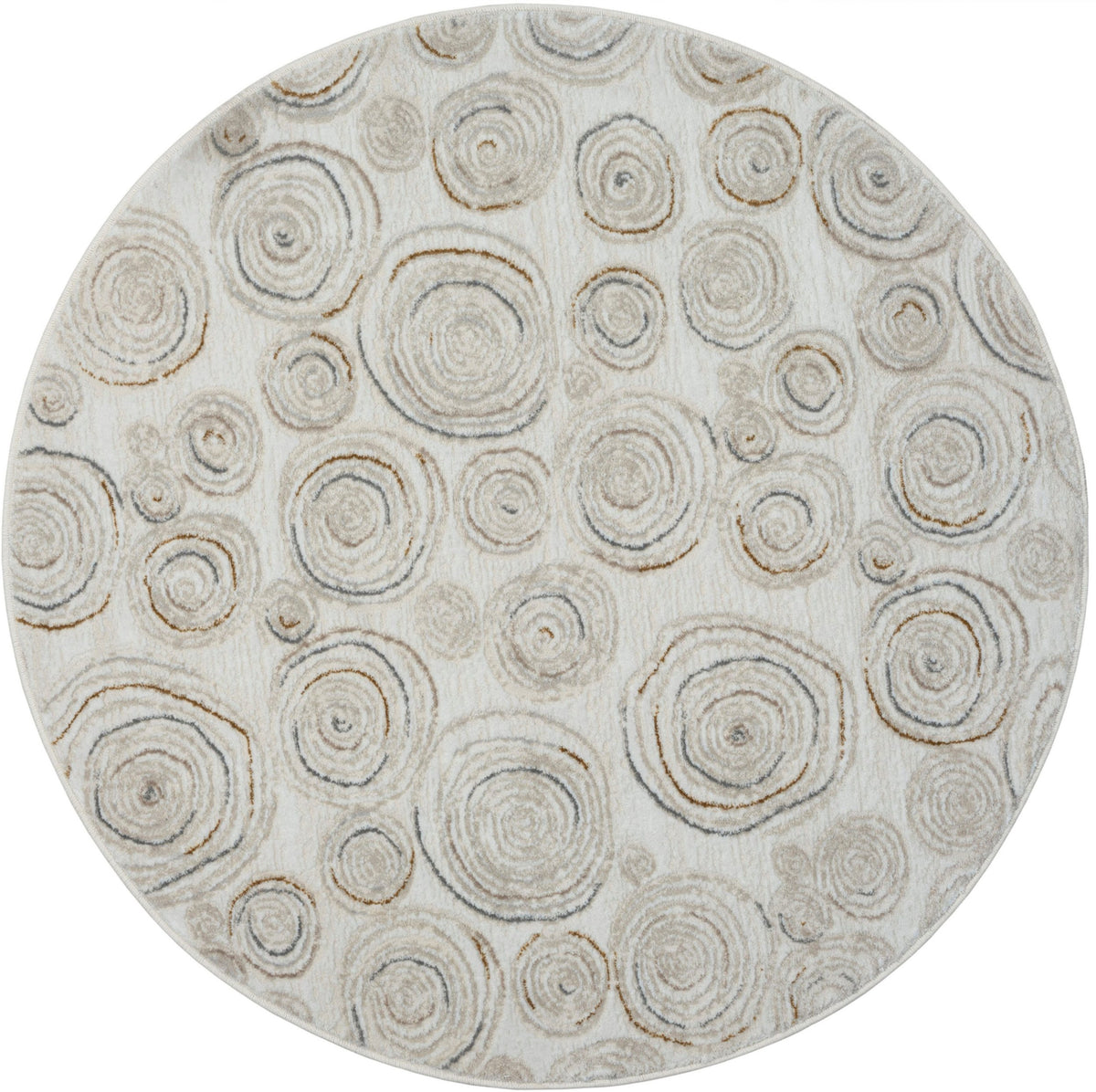 Covor rotund MyStyle cu design scandi modern, 120 cm diametru