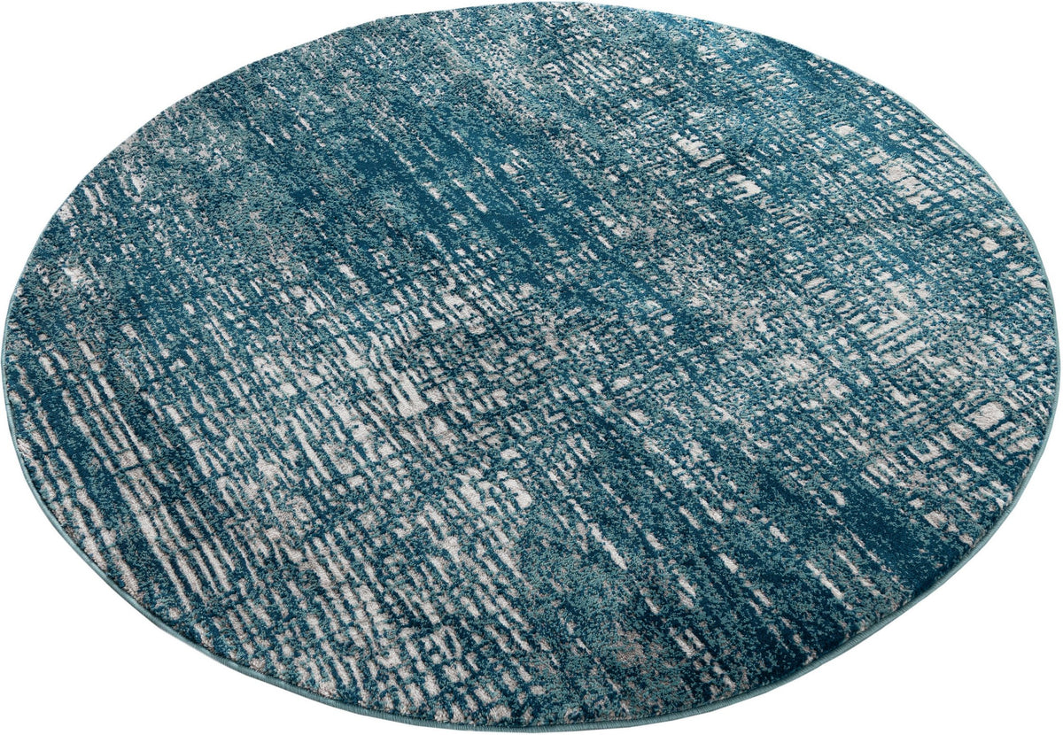 Covor rotund »Ariano« cu model vintage 3D, aspect modern, albastru 140