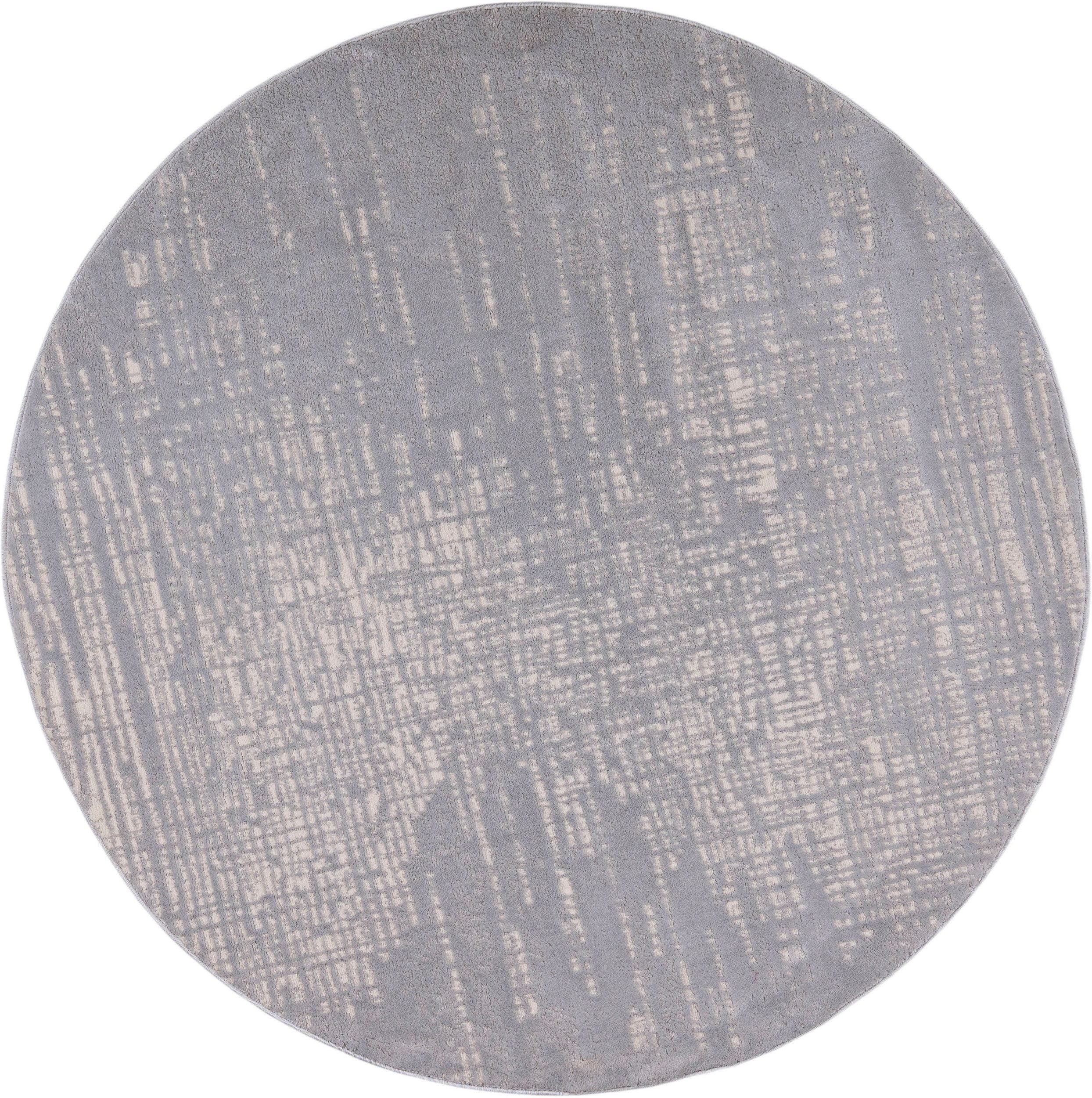 Covor rotund »Ariano« cu model vintage 3D, modern, gri 140 cm