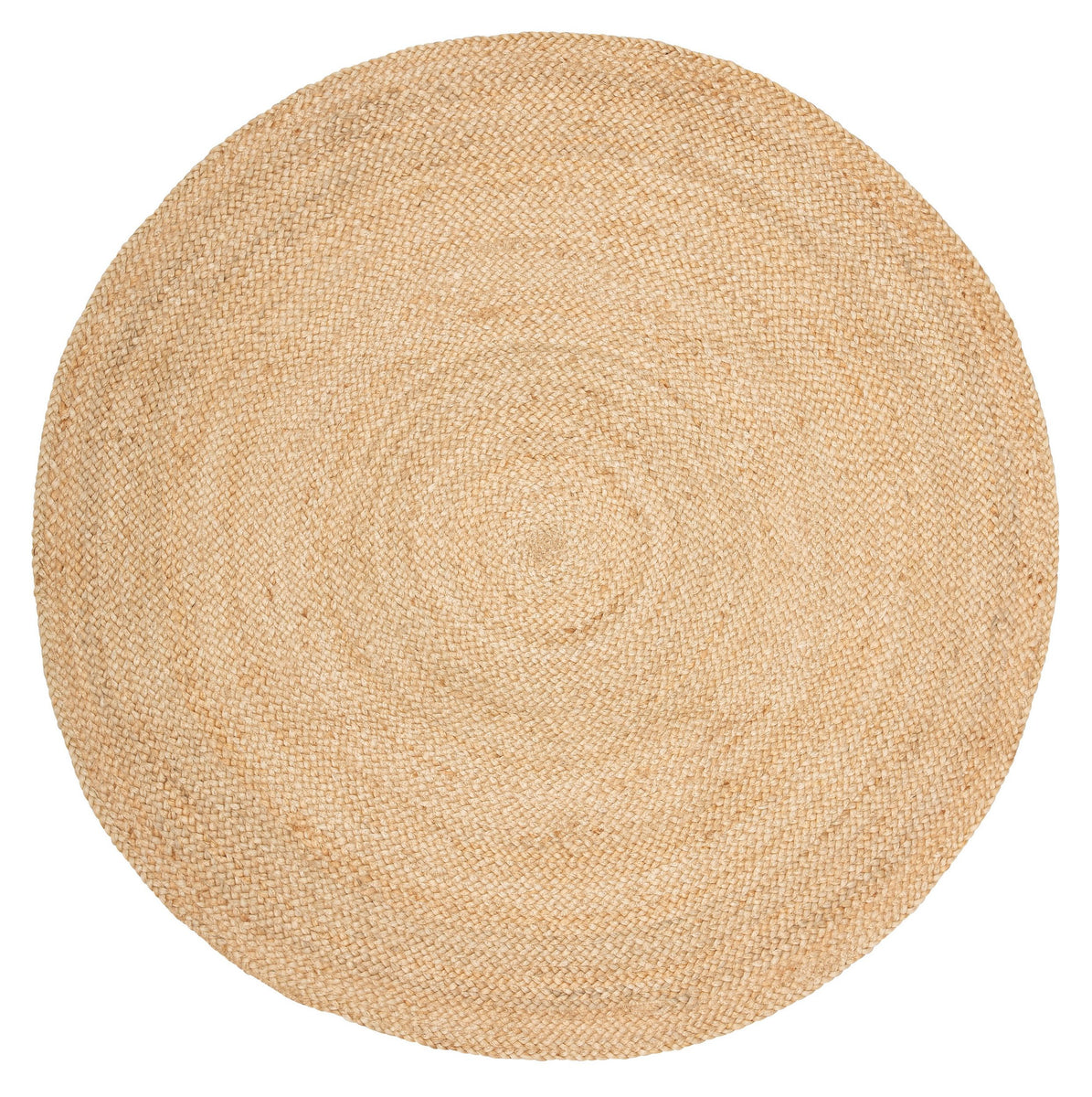 Covor rotund din iută lucrat manual stil Boho, reversibil, Naturala 15