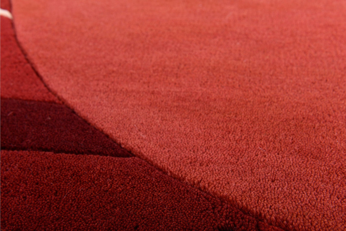 Covor rotund din lână »Royal Ganges« cu design modern, rosu 200 cm ...