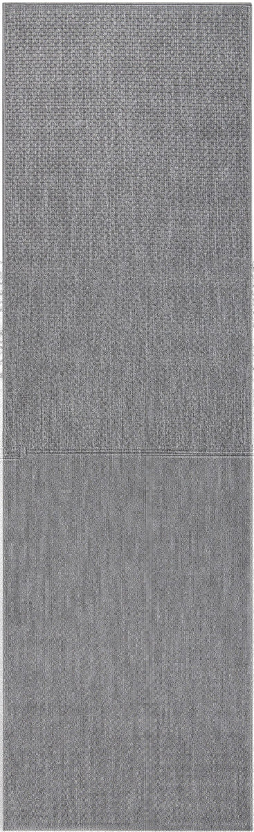 Covor traversa Rhodos gri pentru interior și exterior, aspect de sisal ...