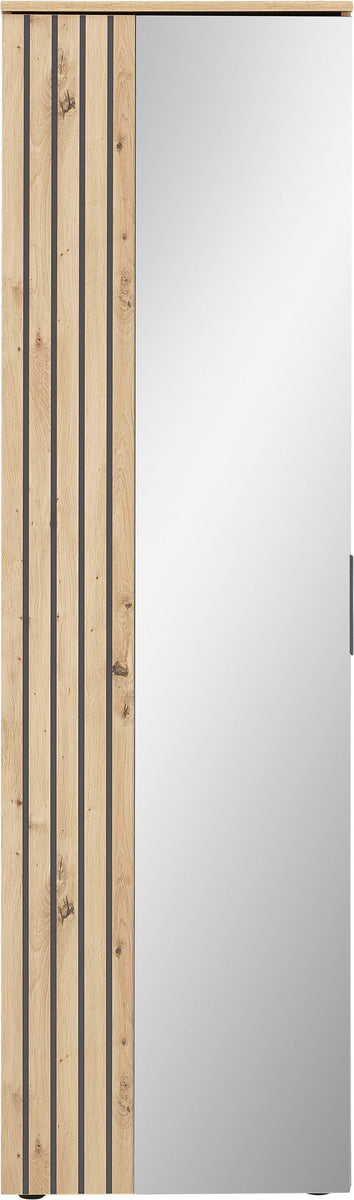 Dulap garderoba de hol Volano cu oglinda si riflaj 57 cm | LunaHome.ro