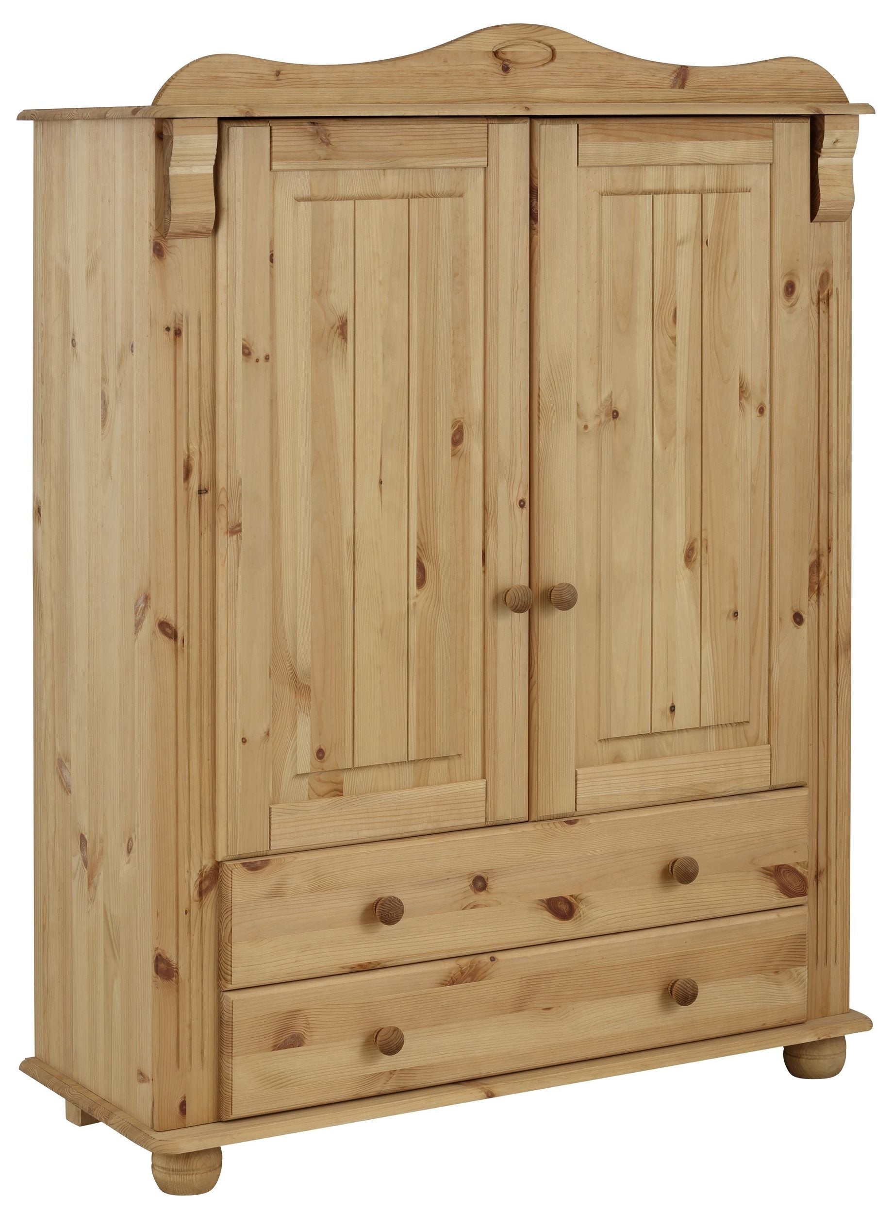 Dulap midi Adele din lemn de pin natur rustic 93 cm lățime | LunaHome.ro