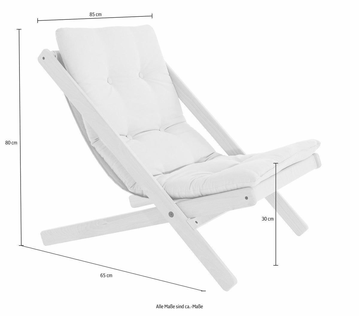 Fotoliu pliabil Boogie Karup Design cu saltea futon