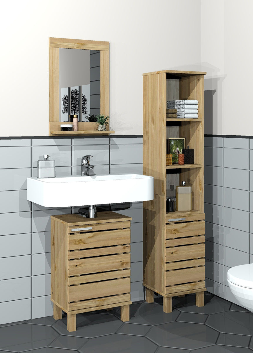 Masca de lavoar Jossie din lemn de pin pentru bai mici, 40 cm | LunaHome.ro