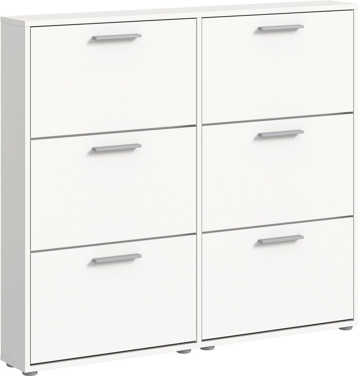 Pantofar Sam alb cu 6 clapete design modern, 116 cm lățime | LunaHome.ro