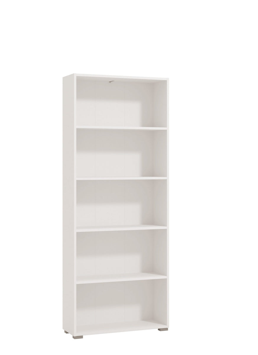 Raft biblioteca Tomar alb cu design modern, 70 cm lățime | LunaHome.ro
