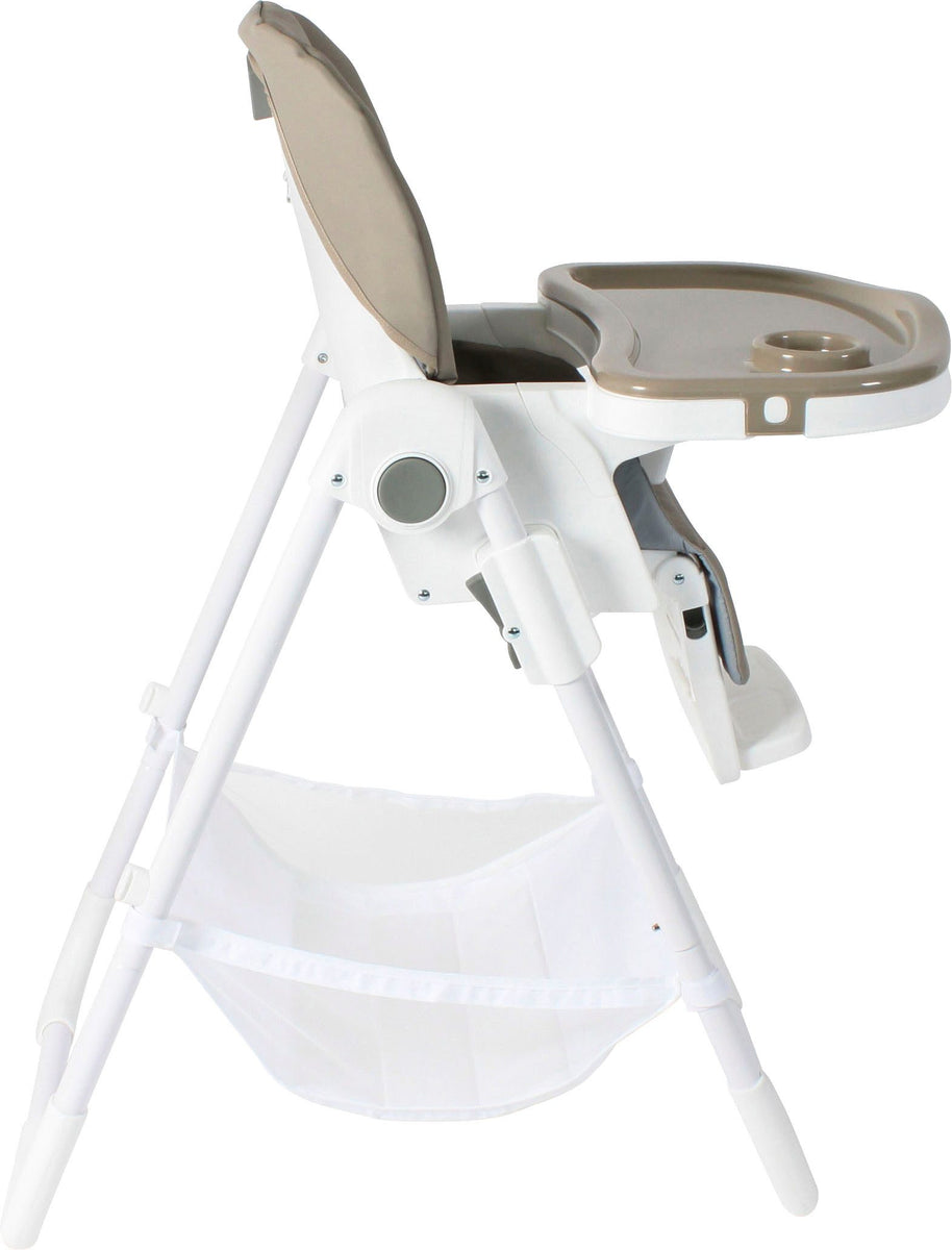 Scaun inalt de luat masa pentru copii Chic4Baby Coco cu perne Taupe ...