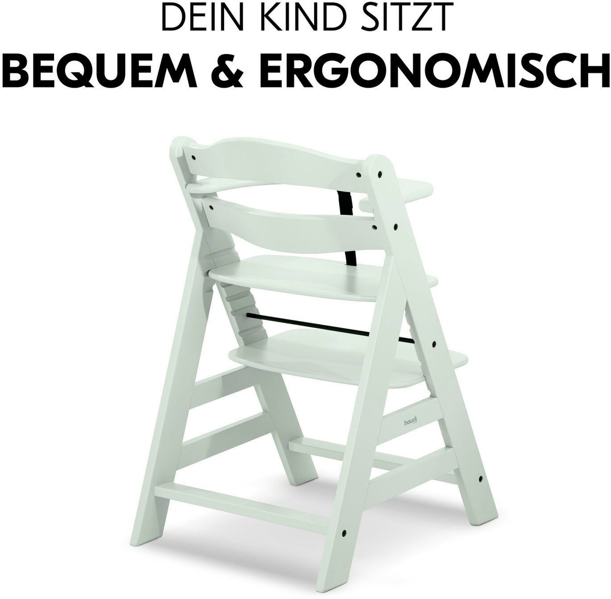 Scaun inalt de masa pentru copii Alpha+ HAUCK din lemn de fag | LunaHome.ro