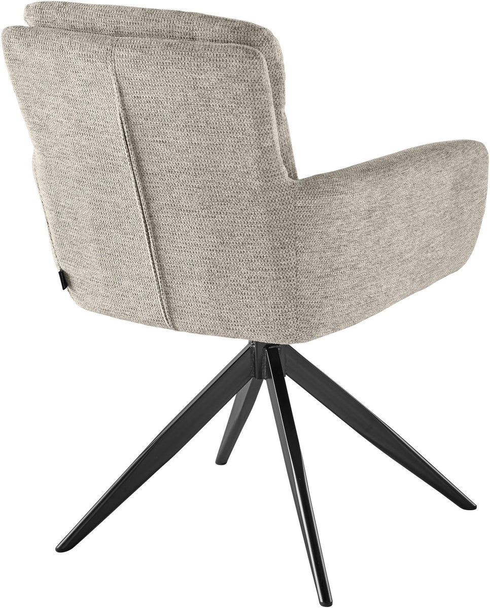 Set 2 fotolii rotative Tobi cu husa gri si picioare metalice negre ...