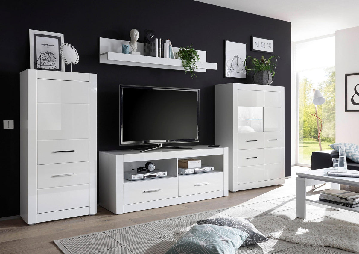 Set mobilier living Bianco alb lucios modern 4 piese