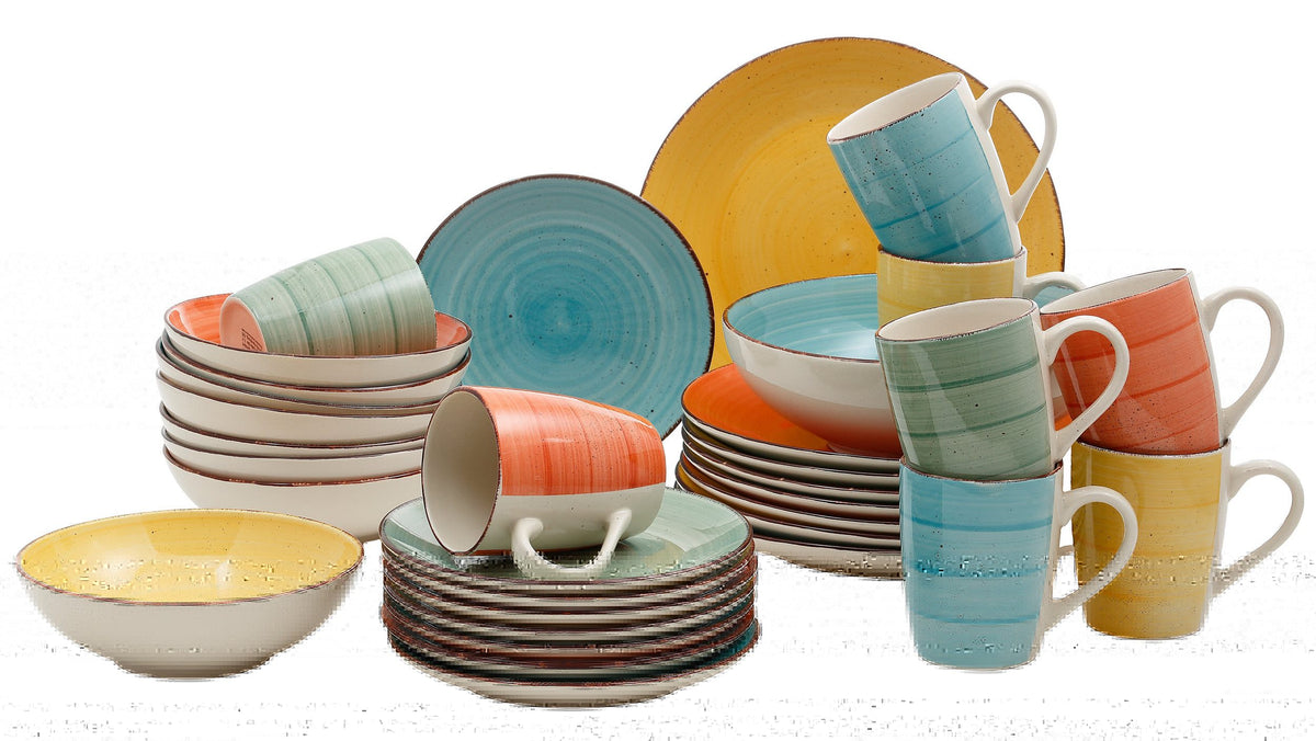 Vesela Verceia colorata pentru 8 persoane, 33 de piese | LunaHome.ro