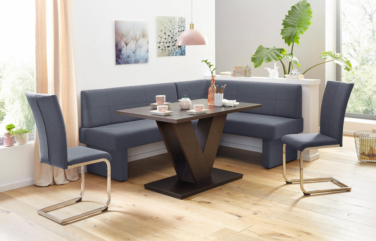 Set 2 scaune Konfort cu tapiterie antracit, rama din metal | LunaHome.ro