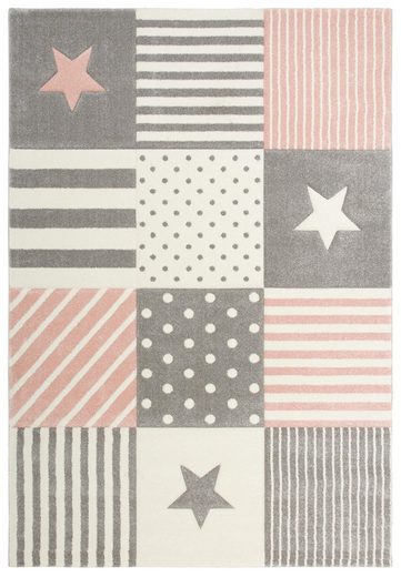 Covor pentru copii Luttenhutt Stern roz pastel 120x170 cm | LunaHome.ro