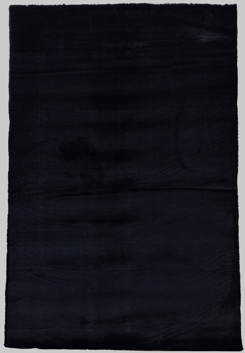 Covor »Balu« cu textura de blana de iepure negru 180x280 cm
