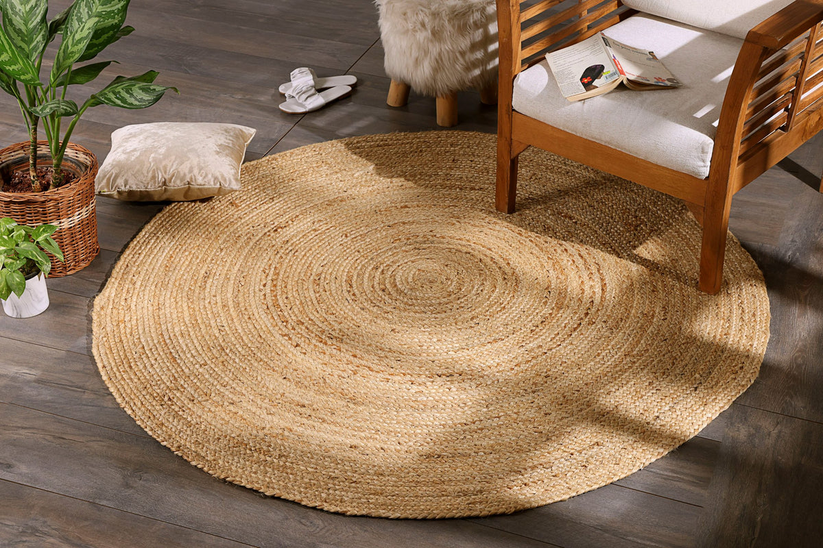 Covor rotund »Lola Collection« impletit din iuta naturala, 150 cm
