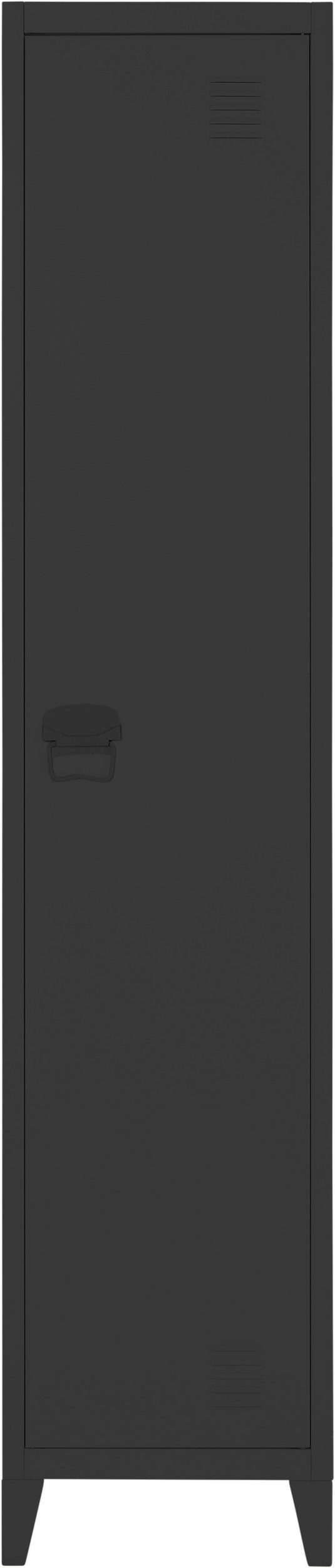 Dulap înalt »Jensjorg« din metal negru mat, 2 rafturi, înălțime 180 cm ...