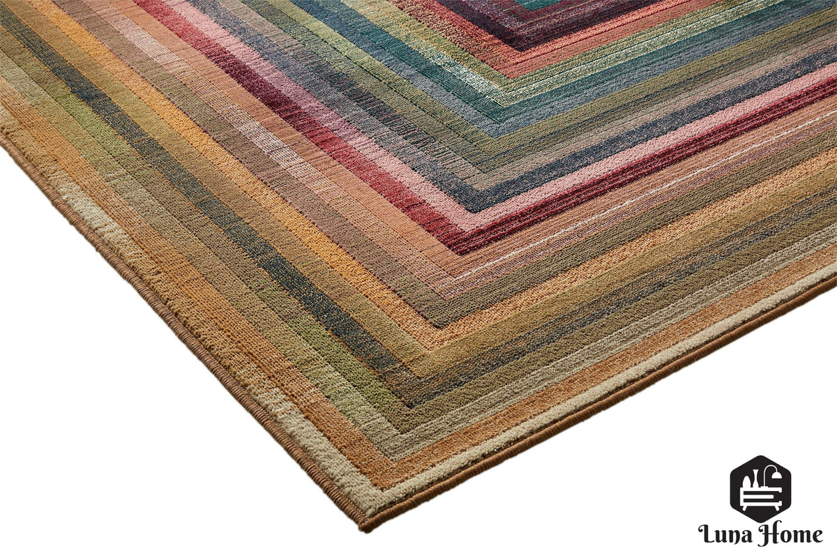 Covor Saniel cu fire scurte, aspect de marmura maro 240x320 cm